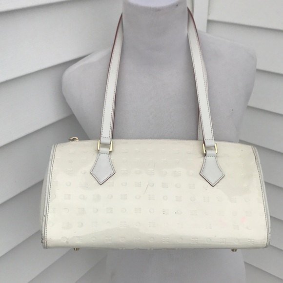 Acadia | Bags | Acacada White Vinyl Shoulder Bag | Poshmark